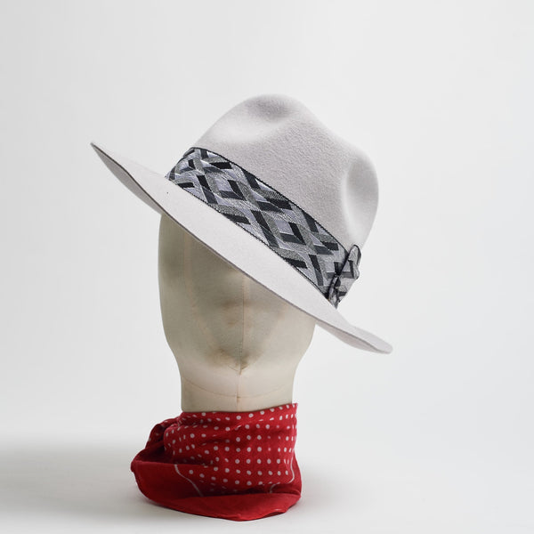 FEDORA - GUN SMOKE - SIZE M - SPECIAL RIBBON - A Child Of The Jago